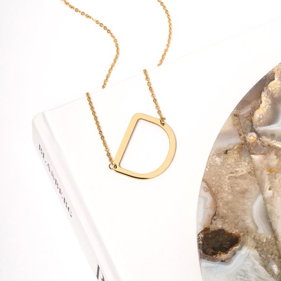 Jewelry | Letter D Pendant Necklace In Stainless Steel | Poshmark